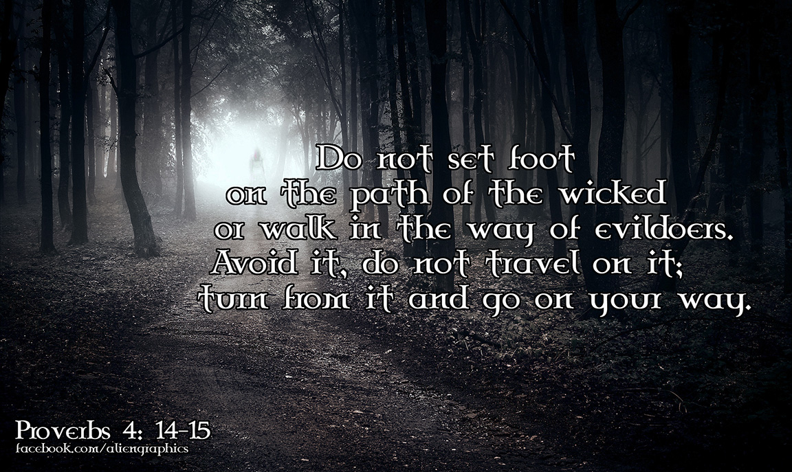 Visual Verse – Proverbs 4:14-15 – Vulcan Stev's Database